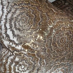 Callisto Home | Accents | Callisto Home Embroidered Gold Floral ...